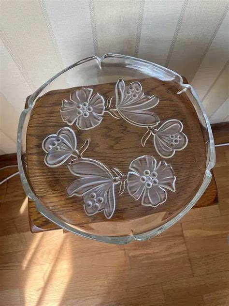 Блюдо сервірувальне з квітковим візерунком Original Walther Glas