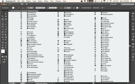 Font Awesome Symbol Library Ai ~ Icons ~ Creative Market