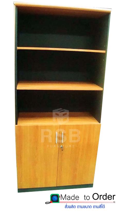 ตู้เก็บเอกสาร 6 ชั้น สูงพิเศษ ขนาด 80 X 40 สูง 200 Cm บนกระจกบานเปิด ล่างบานเปิดทึบ รหัส 2562