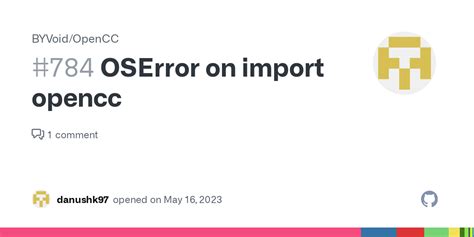 oserror on import opencc · issue 784 · byvoid opencc · github