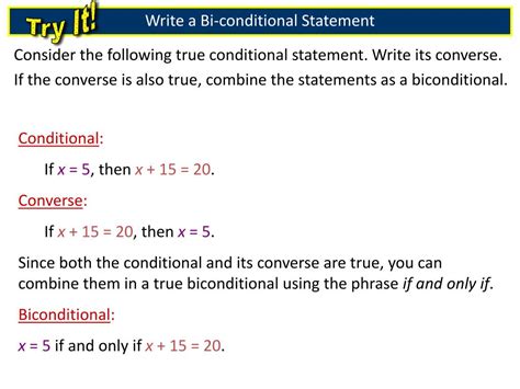 PPT Section Biconditionals Definitions PowerPoint Presentation ID