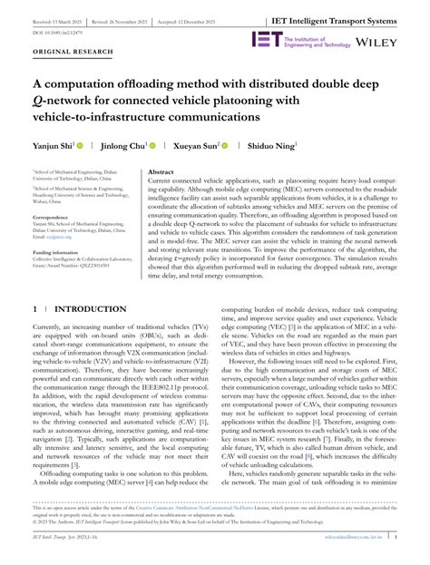 pdf a computation offloading method with distributed double deep q