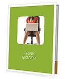 Sexy Woman In Mini Dress Working With Laptop Presentation Folder Design ID 0000017004