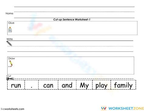Sentence Cut And Paste Worksheet Sentence Cut And Paste Worksheet