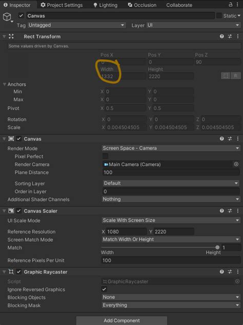 Canvas Width Changed If I Change Resolution In Game View How I Can Get Canvas Width In Code
