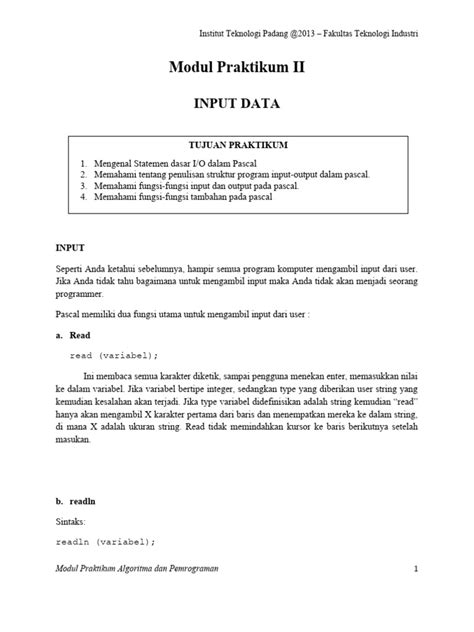 Ii Input Data Pdf Komputer Teknologi And Rekayasa Ii Input Data Pdf Komputer Teknologi And Rekayasa