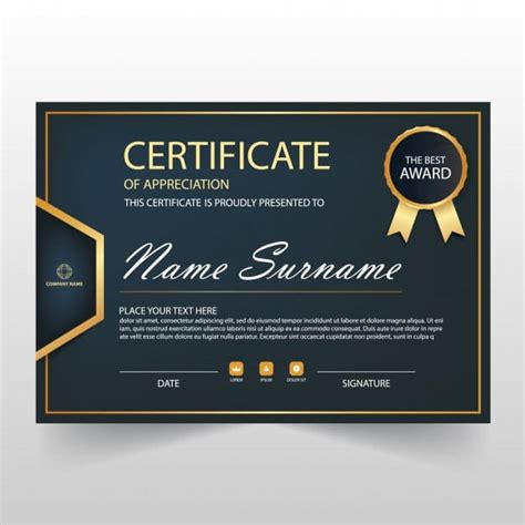 어두운 졸업장 템플릿 디자인 Eps Uidownload