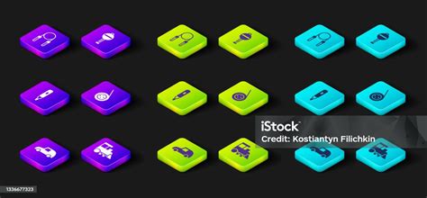 장난감 자동차 기차 마커 펜 요요 장난감 딸랑이 아기와 점프 로프 아이콘을 설정합니다 벡터 3차원 형태에 대한 스톡 벡터 아트 및 기타 이미지 Istock