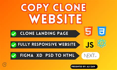 Copy Clone Website Or Landing Page With Html Css Javascript Bootsrap React Js By Aleezain714