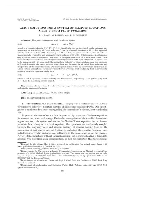 Large Solutions For A System Of Elliptic Equations Arising From Fluid