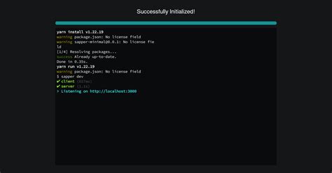 Sapper Minimal Codesandbox
