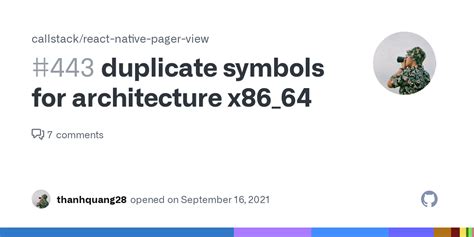 Duplicate Symbols For Architecture X8664 · Issue 443 · Callstack
