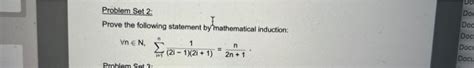 Solved Problem Set 2 Prove The Following Statement By