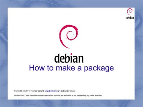 Debian Packaging Howto Odp
