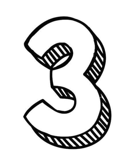 Premium Vector Number Three Icon