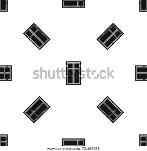 Wooden Window Pattern Repeat Seamless Black Stock Vector Royalty Free Shutterstock