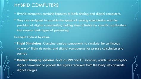 Types Of Computers Analogue Digital Hybrid Pptx