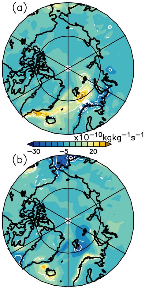Composites Of Specific Humidity Advection At 1000 Hpa During Positive