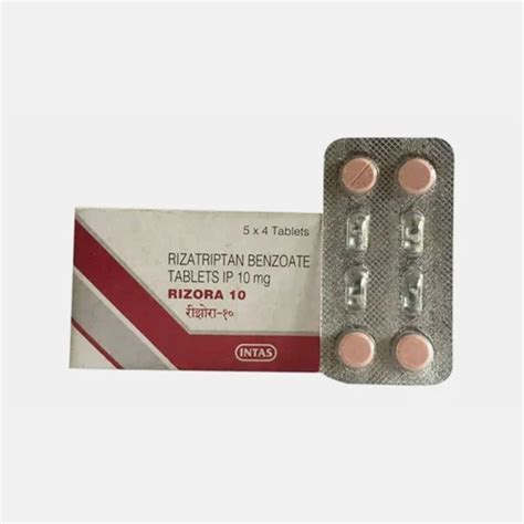 5mg 10mg Rizora Rizatriptan Benzoate Tablets At Rs 13480stripe In