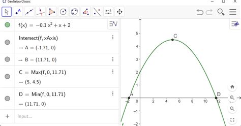 how to find domain and range of a function in geogebra