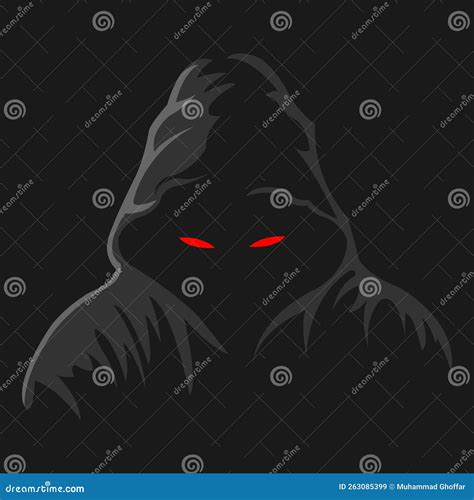 Creative Hacker Logo Templates Design Vector Silhouette Of A Character In Hoodie Stock Vector