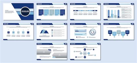 추상 프리젠테이션 인포그래픽 템플릿 프리미엄 벡터