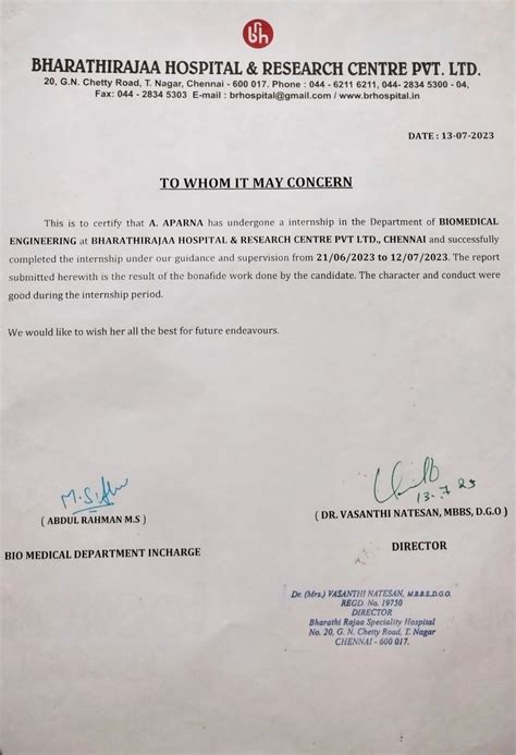 Aparna Annadurai On Linkedin Internship Biomedicalengineering