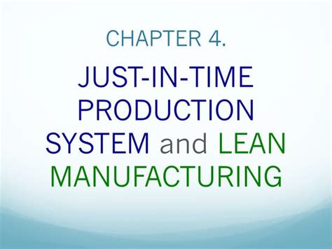 chapter 4 just in time production system and lean manufacturing pdf
