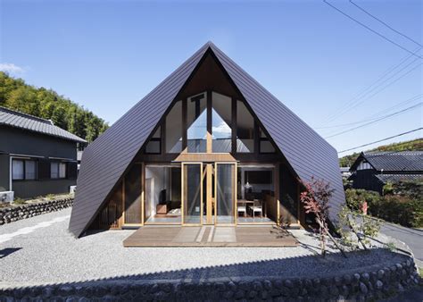 Origami House By Tsc Architects Has A Roof Modelled On Folded Paper