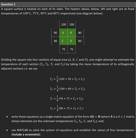 Solved A Square Surface Is Heated On Each Of Its Sides The