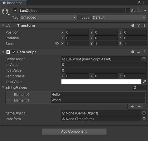 Variables And The Inspector