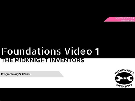 FRC Programming Foundations Video YouTube
