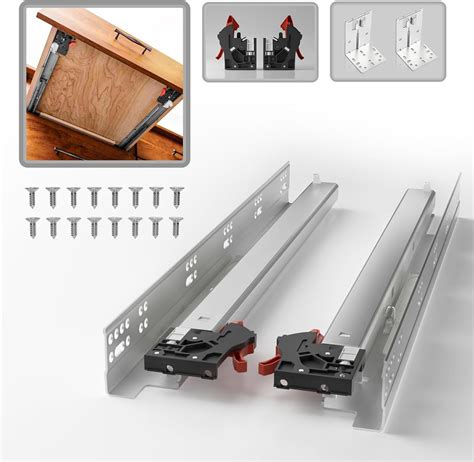 Aolisheng 1 Pair Undermount Soft Close Drawer Slides 9 12 15 18 21 24