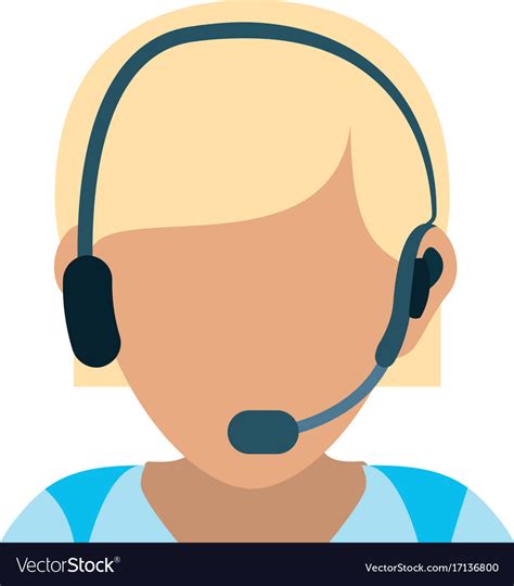 Female Operator Royalty Free Vector Image Vectorstock