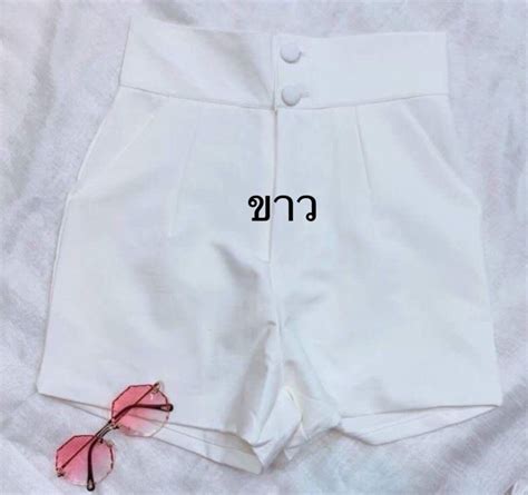 กางเกงผ้าฮานาโกะ ขาสั้นกระดุมหน้า มีกระเป๋า2ข้าง Nida Brand Thaipick