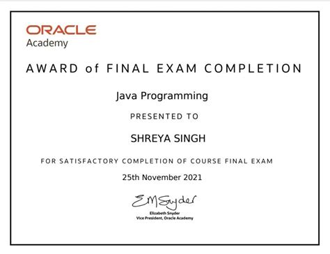 Shreya Singh On Linkedin Oracleacademy