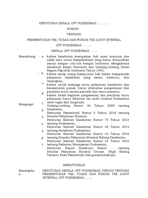 Sk Tim Audit Internal Pdf