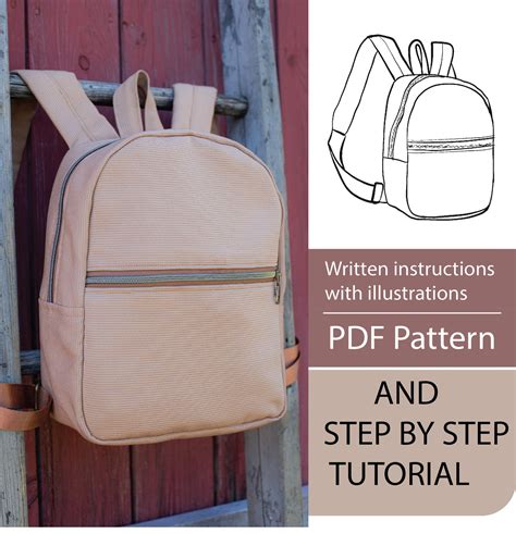 Mini Backpack Sewing Pattern Simple Pattern Instructions Step By Step Video Tutorial
