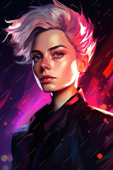 비 바이너리 ⁇ 어 사람의 남성적 아바타 Ai 생성 이미지