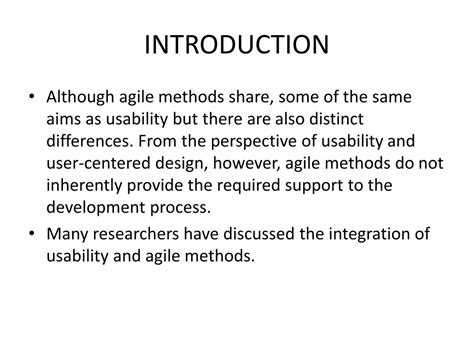 Ppt Integrating Usability Engineering And Agile Software Development