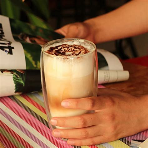 Термостойкие стеклянные кофейные чайные чашки и кружки с двойными стенками дорожные двойные