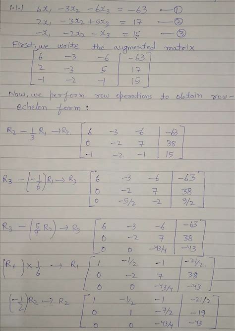 Z Solve The Following Systems Of Linear Equations Using Gaussian Elimination And Back