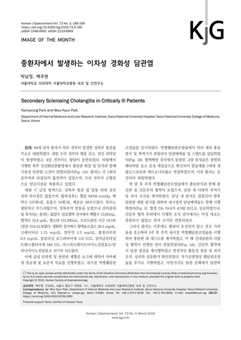 Pdf Secondary Sclerosing Cholangitis In Critically Ill Patients