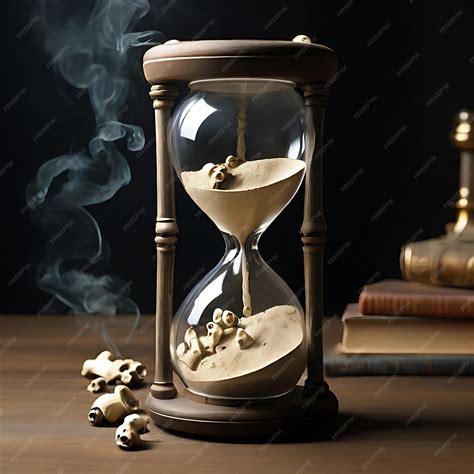 Premium Ai Image Hourglass Made Out Of Broken Bones Ai