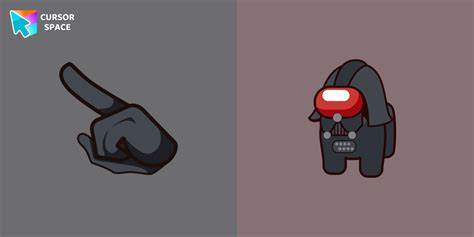 custom cursor among us darth vader character theme cursor space