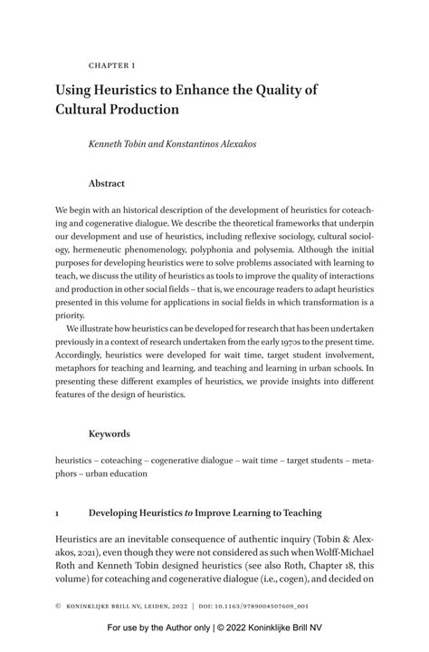 Pdf Transforming Learning And Teaching Heuristics For Educative And Responsible Practices
