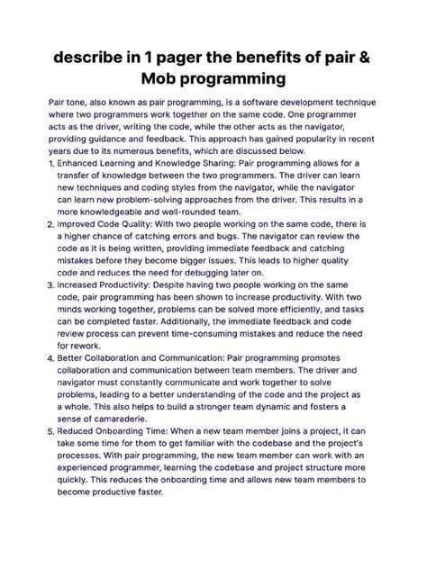 ben mob and pair programming pdf