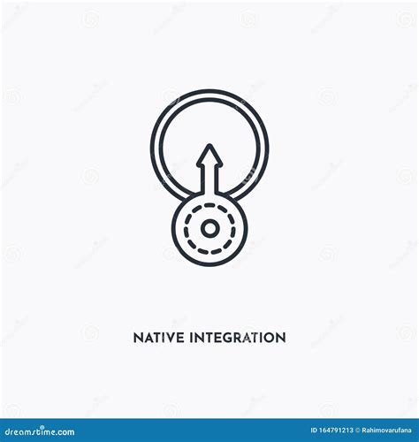 Native Integration Outline Icon Simple Linear Element Illustration