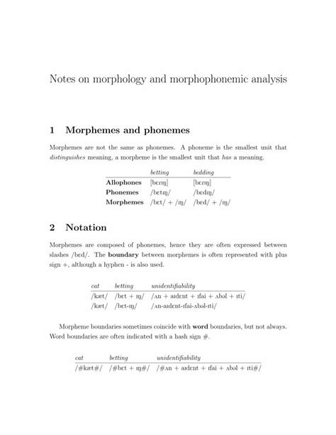 Pdf Notes On Morphology And Morphophonemic Analysisjkirby Hanoi Docs