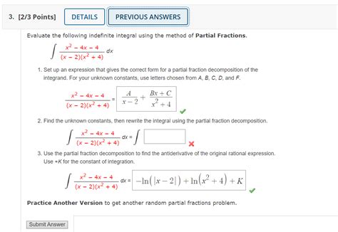 solved evaluate the following indefinite integral using the